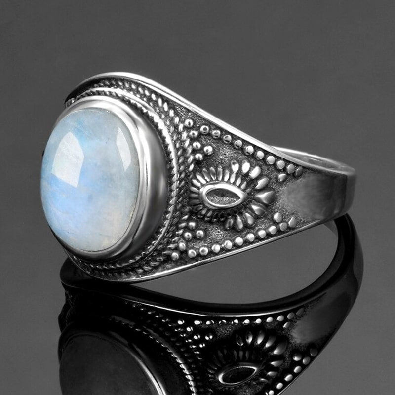 Vintage Blue Moonstone Ring | Moonstone Store