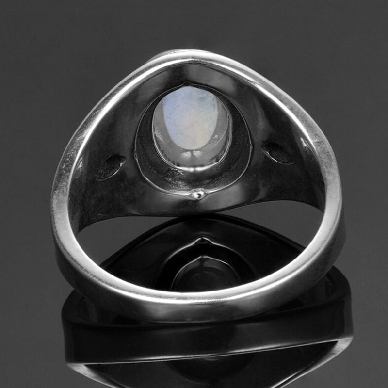 moonstone ring for men silver